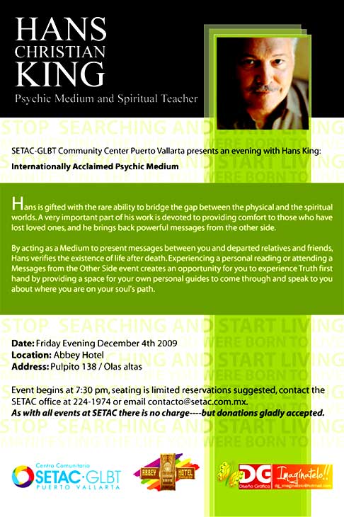 An Evening With Hans King at SETAC Community Center » November 4 ...